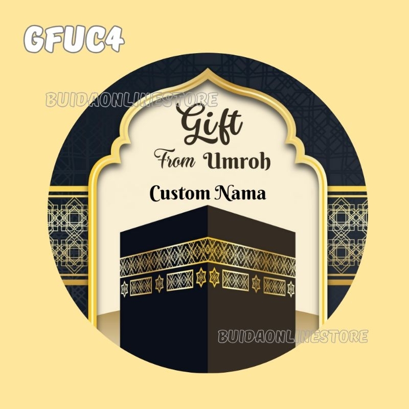 Jual Sticker stiker label Gift From Hajj & Umroh Hangtag dekorasi ...
