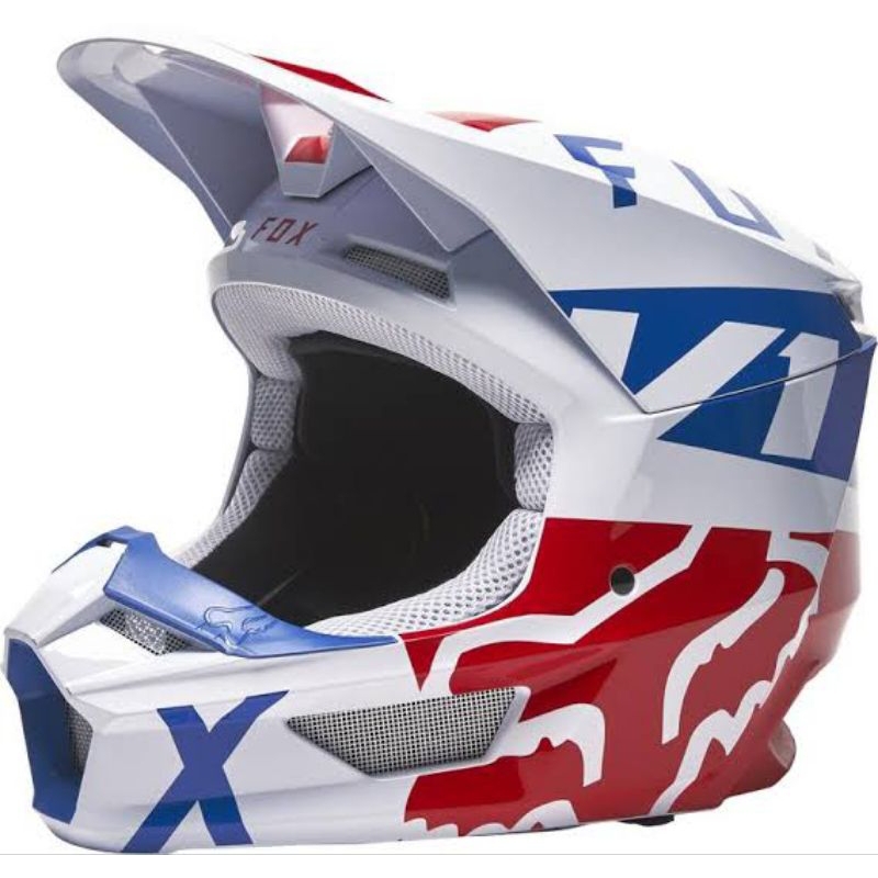 Jual HELM FOX V1 SKEW ECE RED WHITE BLUE ORIGINAL | Shopee Indonesia