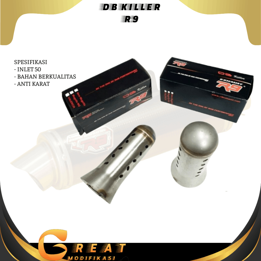 Jual New DB KILLER KNALPOT R9 UNIVERSAL INLET 50 MM ORIGINAL R9 Gmf ...