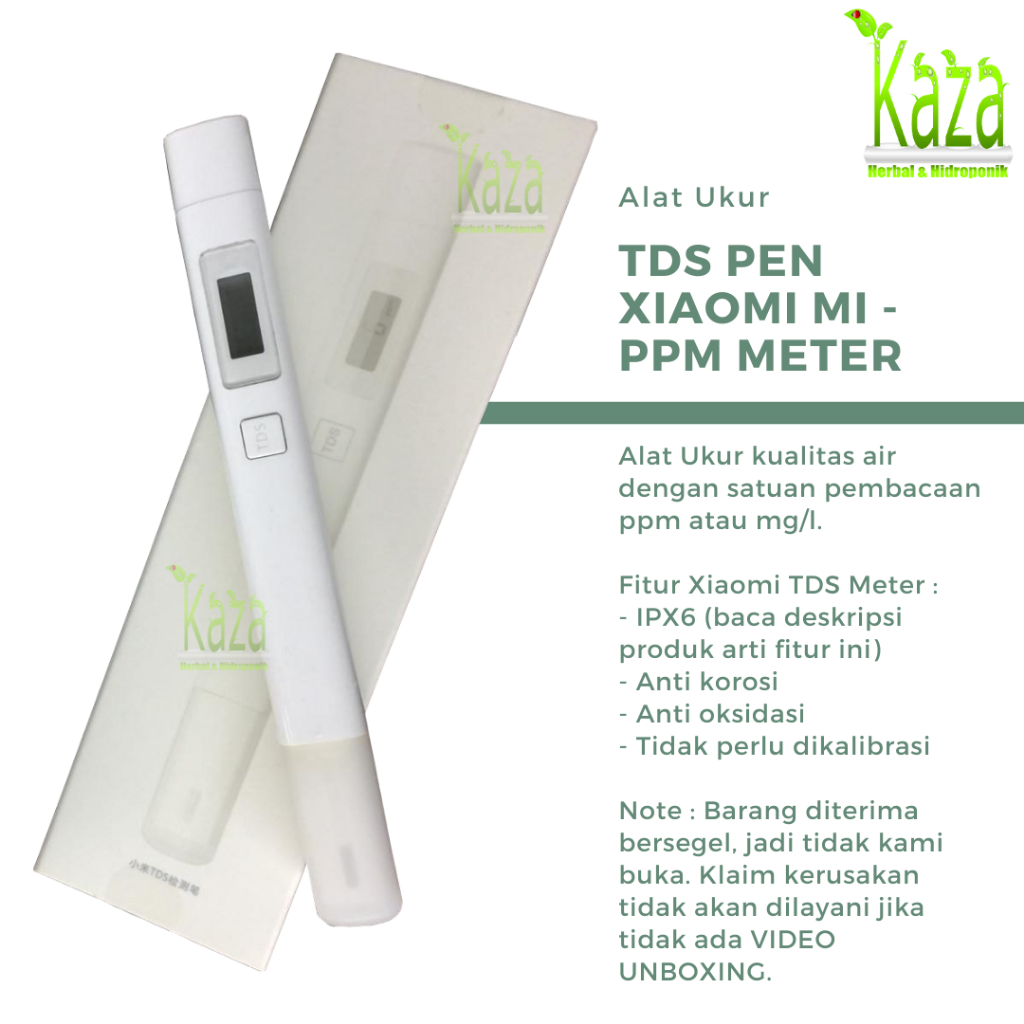 Jual TDS Pen Xiaomi Mi PPM Meter - Alat Ukur Nutrisi Hidroponik dan ...