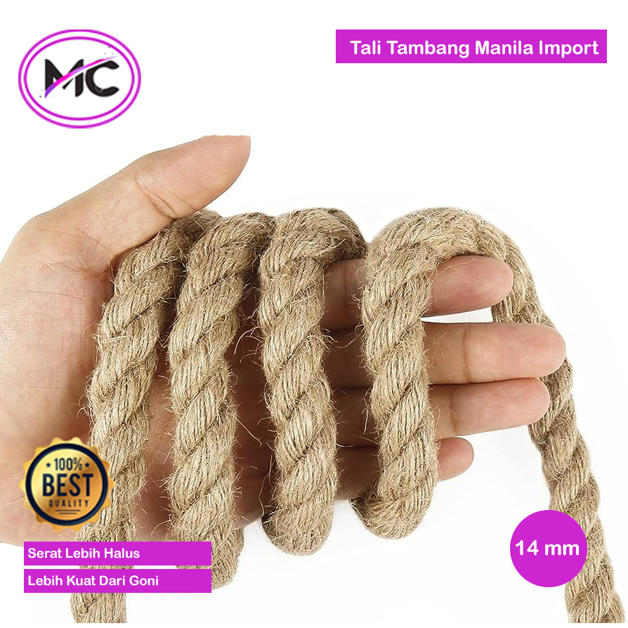 Jual Tali Tambang Kecil 10mm 12mm 14mm Permeter Tali Manila Goni Dadung ...