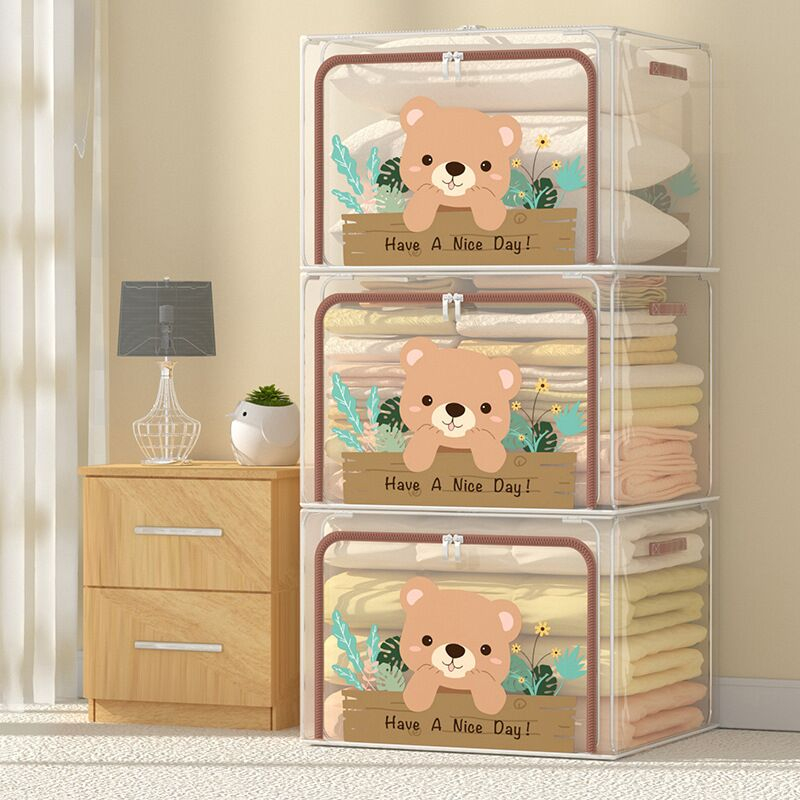 Jual STORAGE BOX 66 liters Double Zipper Large Box 66L TRANSPARANT ...