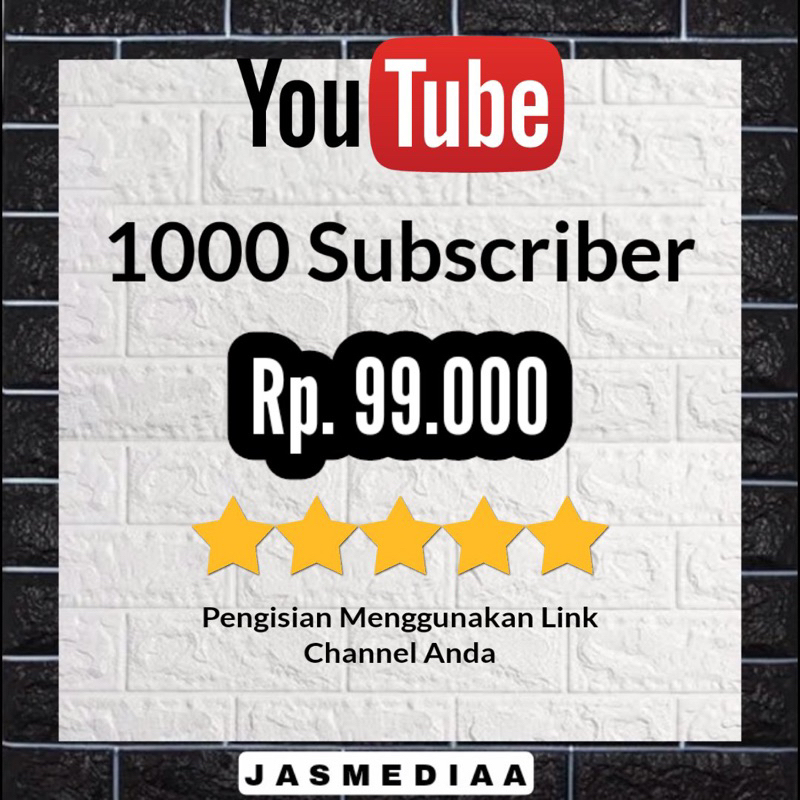 Jual 1000 Subscriber Youtube Permanen | Jasmedia - Voucher Digital | Shopee Indonesia