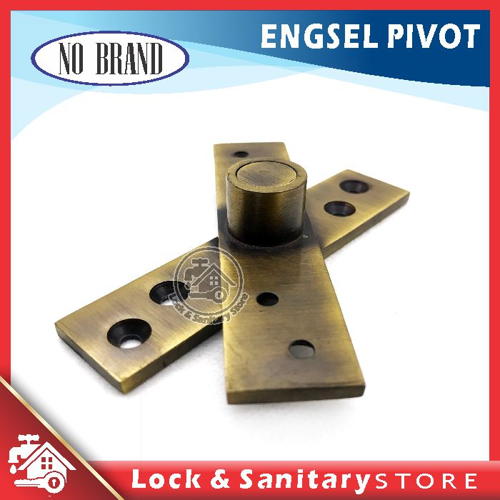 Jual Engsel Pivot Set Atas Bawah Antique Brass Engsel Poros Putar ...