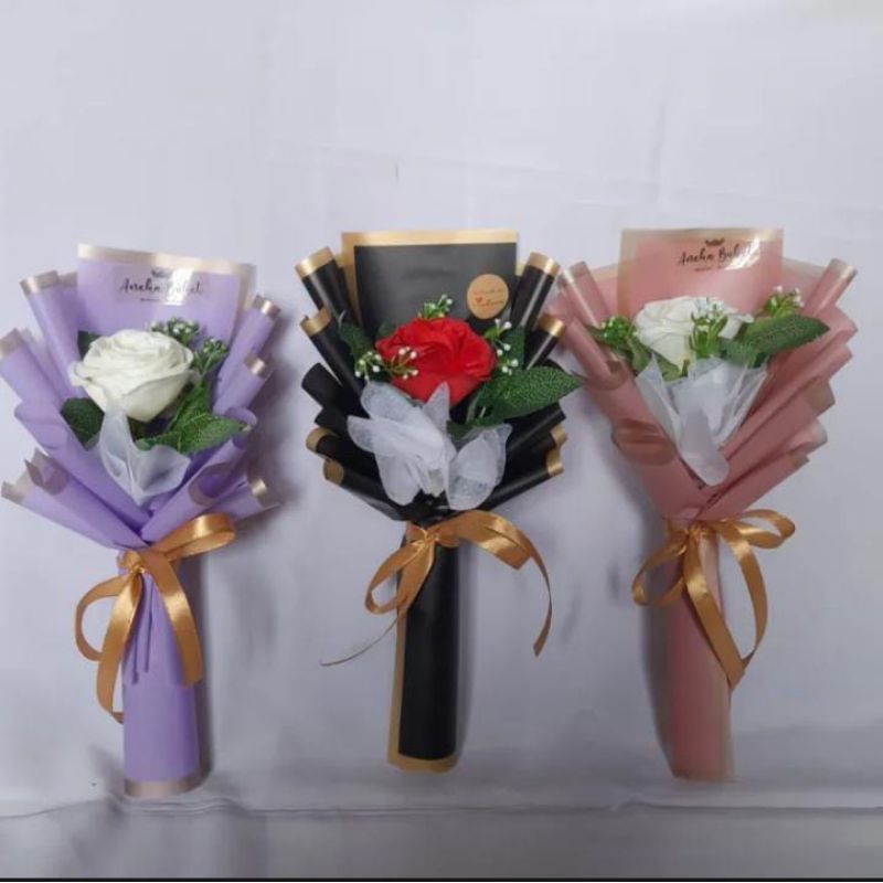 Jual buket single rose/buket single 1 tangkai | Shopee Indonesia