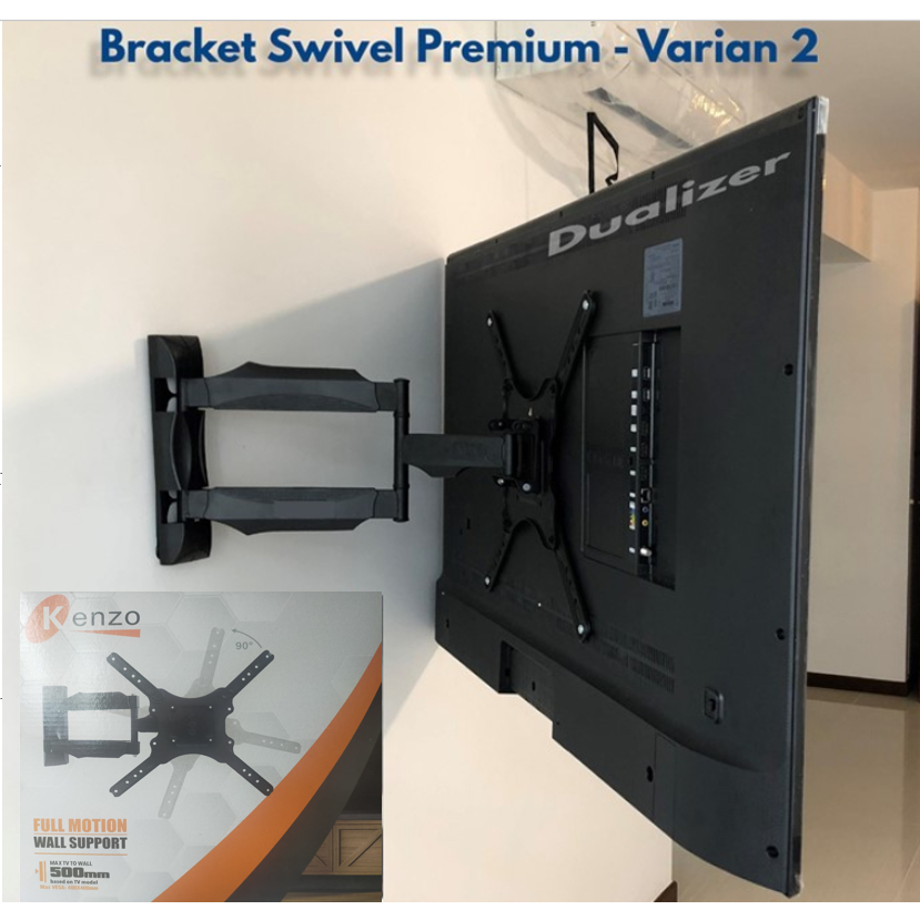 Jual Bracket TV Swivel 55" 50" 43" 42" 40" 32" 24" Inch | Full Motion 8 ...