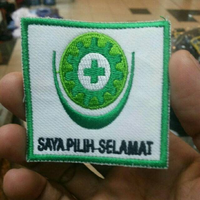 Jual Logo K3 Bendera Emblem Saya Pilih Selamat Bordir Logo K3 Saya ...