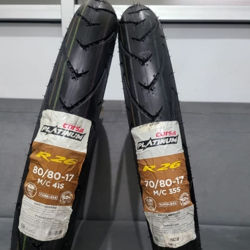 Jual PROMO BAN TUBELESS CORSA PLATINUM R26 UKURAN 70/80 80/80 RING 17 ...
