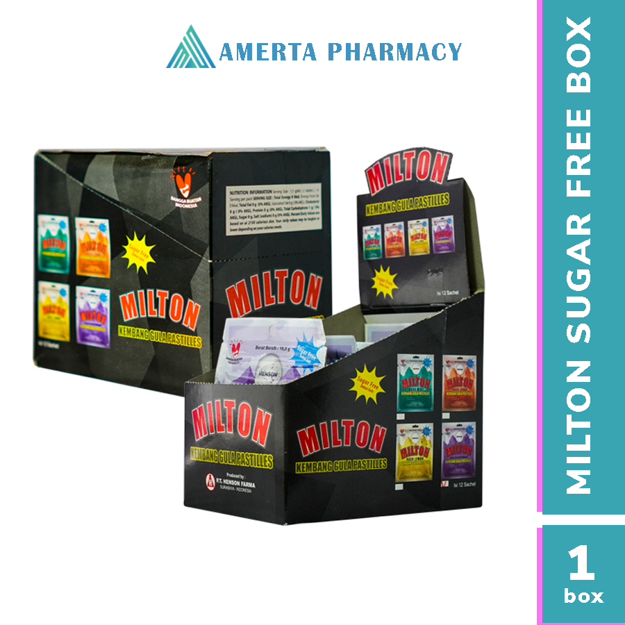 Jual Milton Pastilles Sugar Free Isi 12 sachet per BOX | Shopee Indonesia