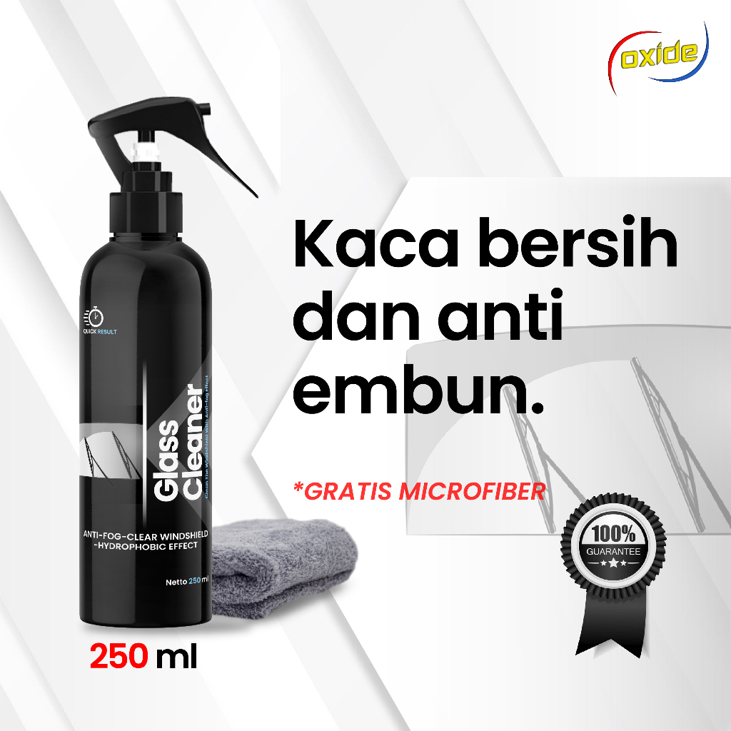 Jual Oxide Glass Cleaner/Pembersih Kaca Mobil Anti Fog 250 Ml | Shopee ...