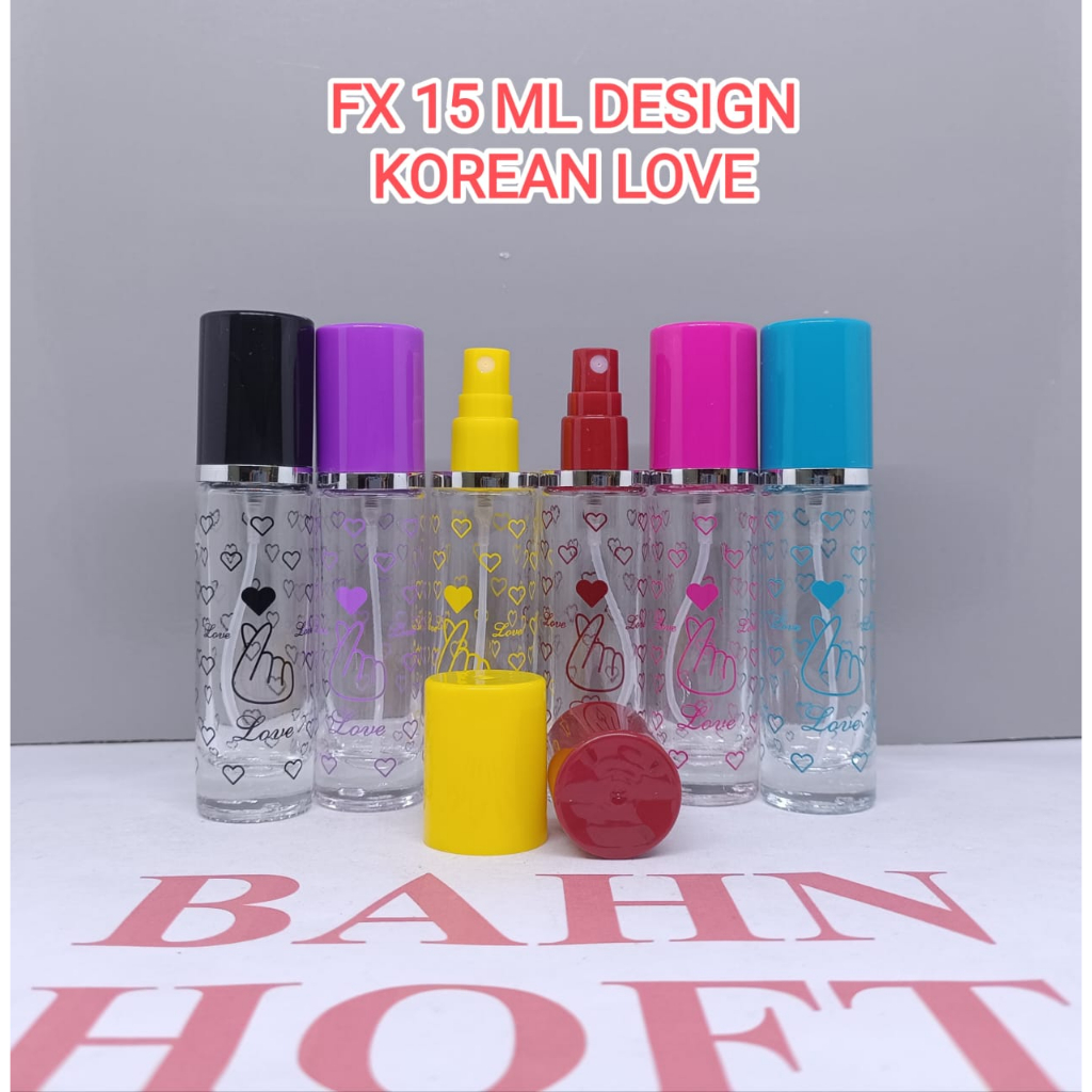 Jual (1LUSIN) BOTOL SPRAY FX 15 ML (MOTIF KOREAN LOVE) TUTUP DRAT HARGA ...