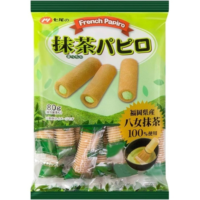 Jual Nanao French Matcha Papiro Wafer Roll Japan BPOM | Shopee Indonesia