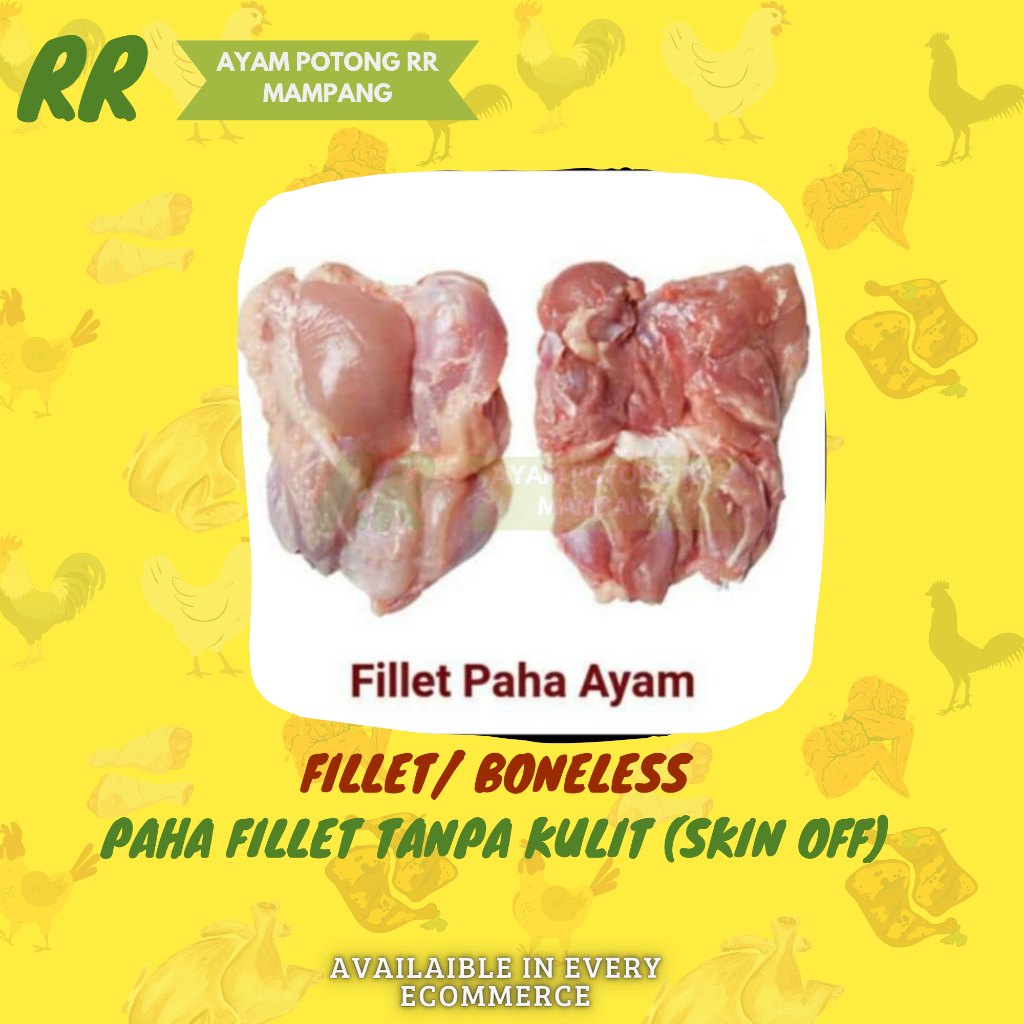 Jual Paha Fillet Ayam Polos Tanpa Kulit Boneless Tanpa Tulang 1KG ...