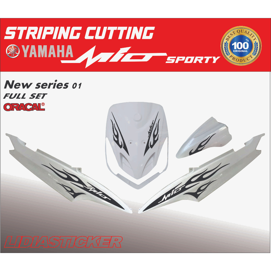 Jual STICKER STRIPING VARIASI MIO SPORTY MOTIF API 01 | Shopee Indonesia
