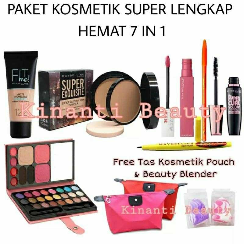 Jual paket kosmetik meybellin lengkap 7in1 | Shopee Indonesia