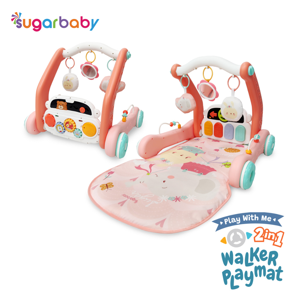 Jual Sugar Baby 2 in 1 Baby Walker and Piano Playmat | Baby Push Walker ...