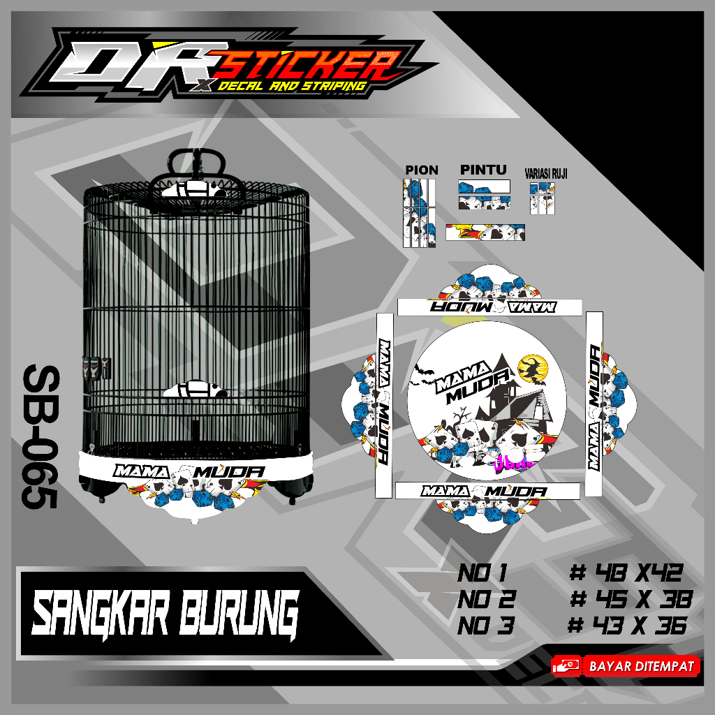 Jual (Bayar Ditempat) Decal Sticker Tebok Sangkar Burung Murai Batu ...