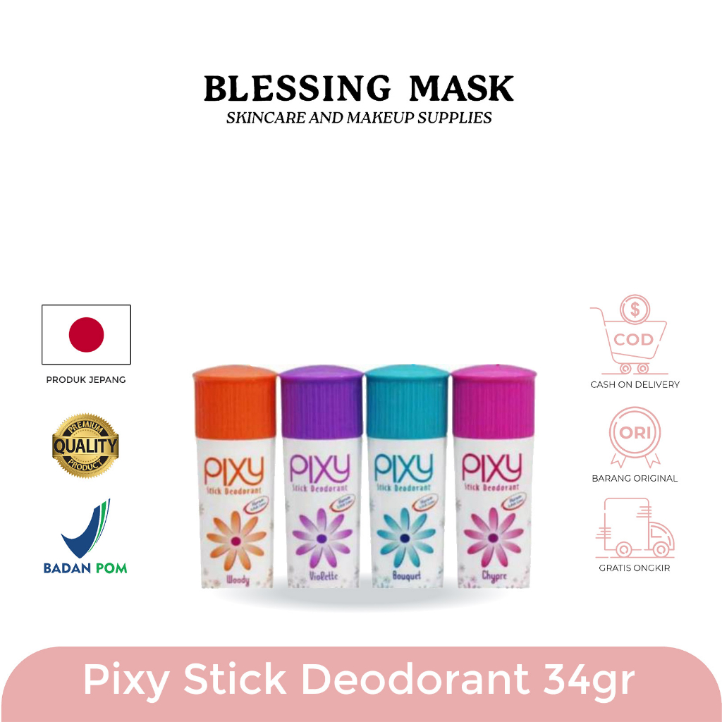 Jual Pixy Stick Deodorant 34gr | Bouquet | Chypre | Violette | Woody | Shopee Indonesia