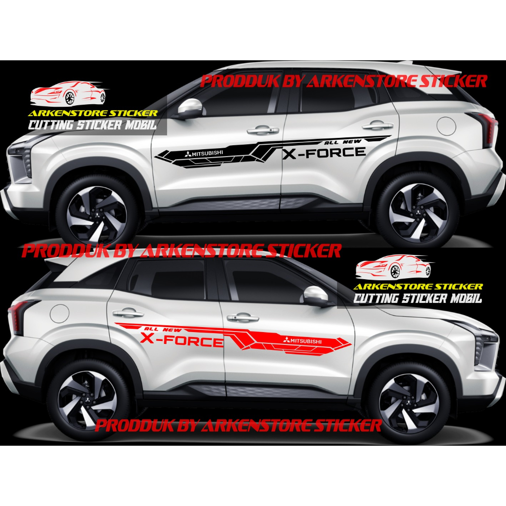 Jual sticker stiker mobil all new x-force cutting sticker mitsubishi ...