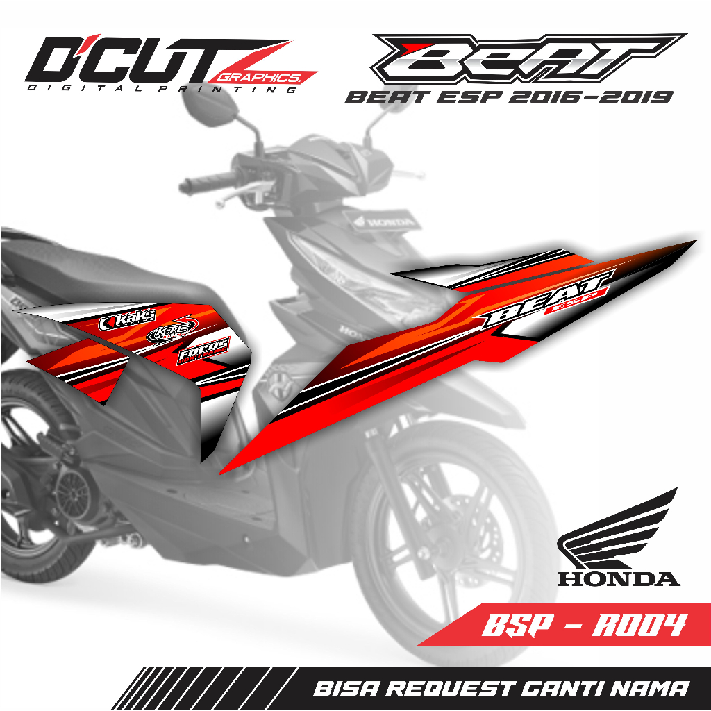 Jual Striping Honda Beat Esp 2016-2019 ( BSP - R004 ) | Shopee Indonesia