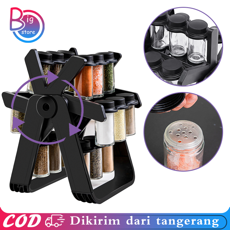 Jual Botol Bumbu Set Rotating Botol Bumbu Ferris Wheel Rak Bumbu Sudut ...