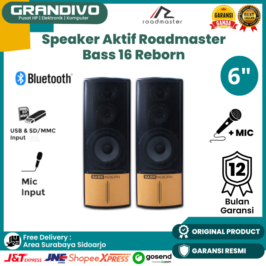 Jual Speaker Aktif Roadmaster Bass 16 Reborn 6inch Bluetooth Superbass ...