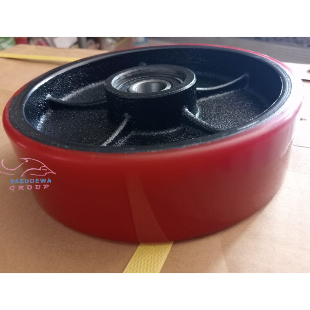 Jual RODA HAND PALLET 7" PU POLYURETHANE MERAH (180x50mm) | Shopee ...