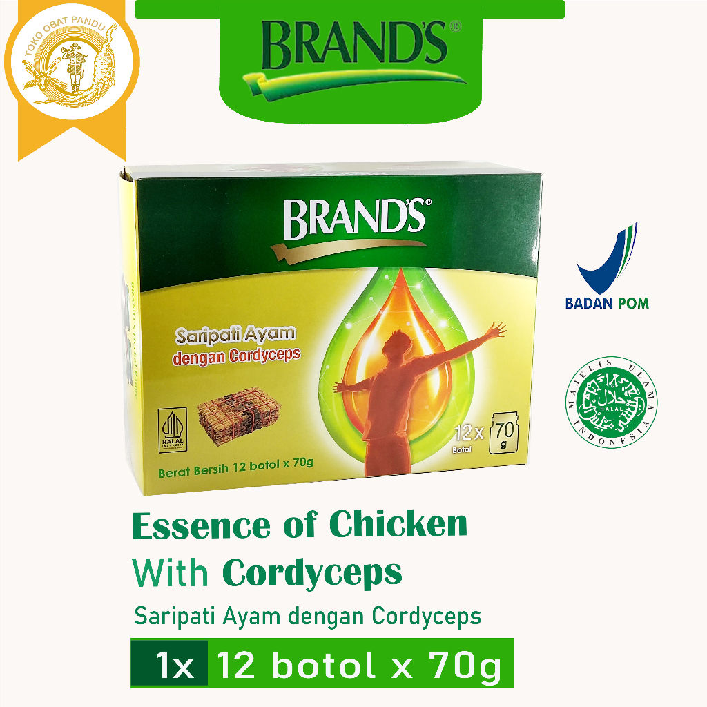 Jual BRAND’S SARIPATI AYAM DENGAN CORDYCEPS (12 BOTOL) | Shopee Indonesia
