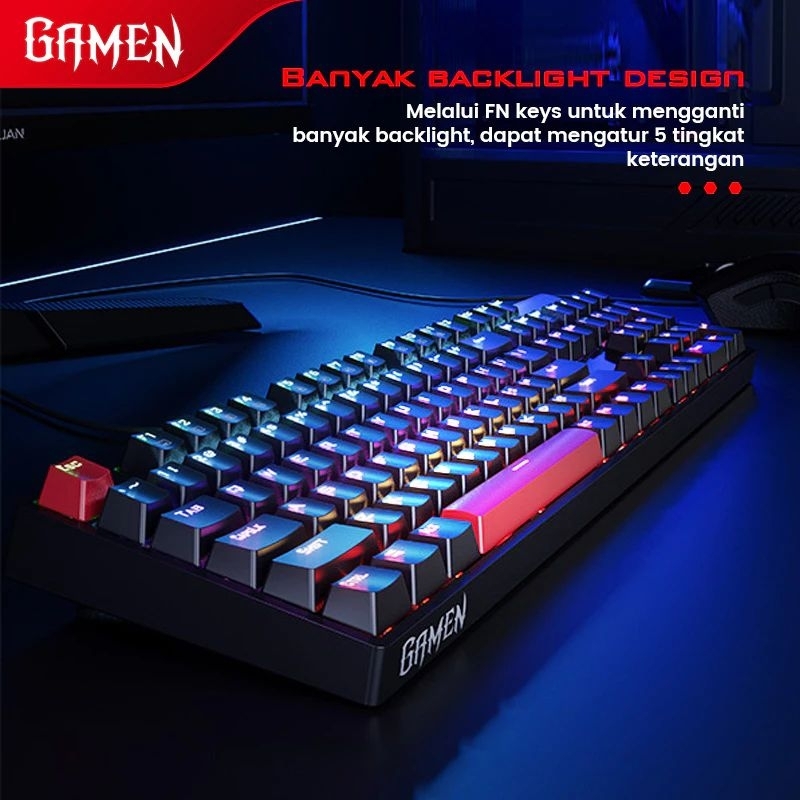 Jual GAMEN Titan Edition Keyboard Gaming Mechanical | Shopee Indonesia