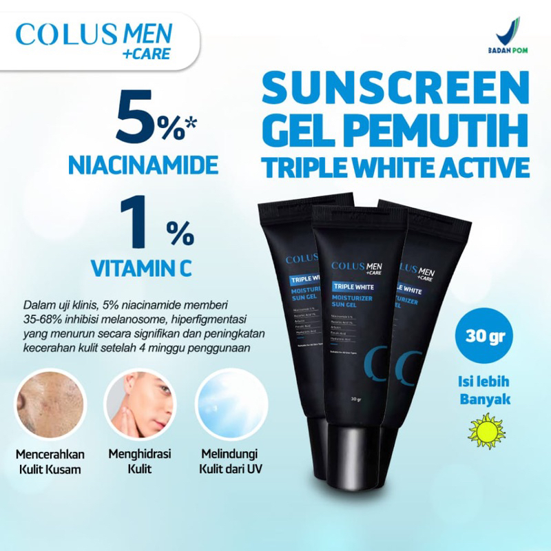 Jual Colus whitening day sun gel ( kemasan terbaru botol tube) | Shopee ...