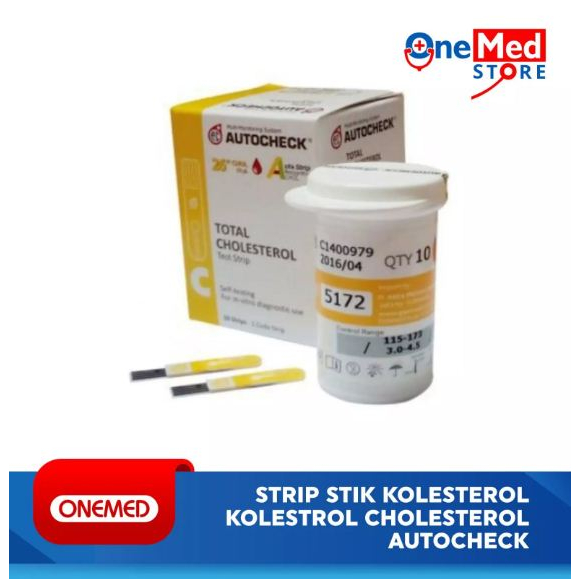 Jual Strip / Stik Kolesterol ( Cholesterol ) Autocheck Isi 10 strip ...