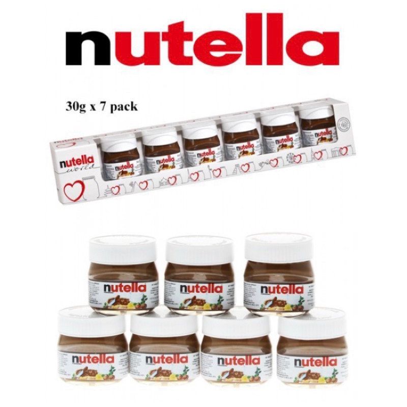 Jual Nutella Spread Mini Jars x 7 botols/ Selai Nutella Botol Minis ...