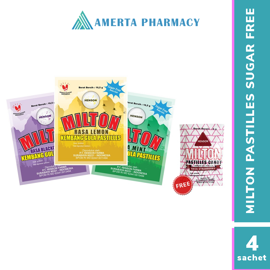 Jual BUY 3 GET 1 FREE! Permen MILTON PASTILLES Sugar Free Sachet ...
