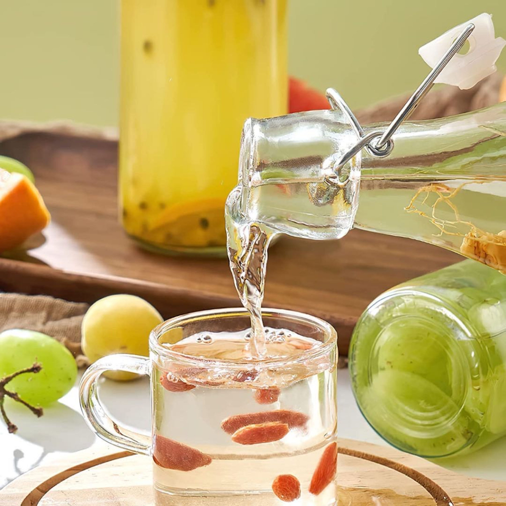 Jual MURANEE Botol Kaca Bulat Serbaguna 750 ml Plus Tutup Kedap udara ...