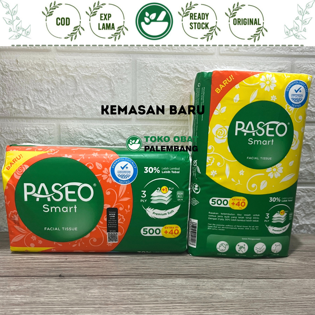 Jual PASEO SMART 500 + 40 PLY 180 SHEET 3 PLY 540 PLY FACIAL TISSUE ...