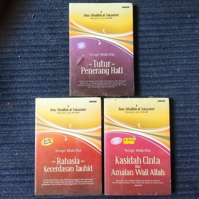 Jual PAKET TERAPI MAKRIFAT - 3 Buku Karya Syaikh Ibnu Athailah As ... Jual PAKET TERAPI MAKRIFAT - 3 Buku Karya Syaikh Ibnu Athailah As ...