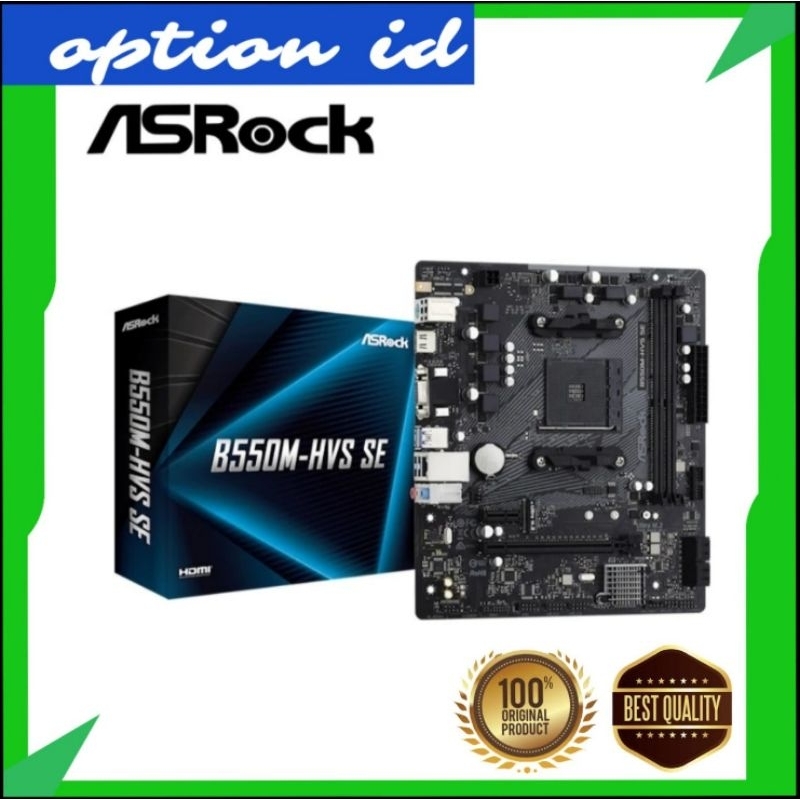 Jual ASRock B550M-HVS SE | B550 PRO565 AM4 DDR4 mATX - Motherboard AMD ...