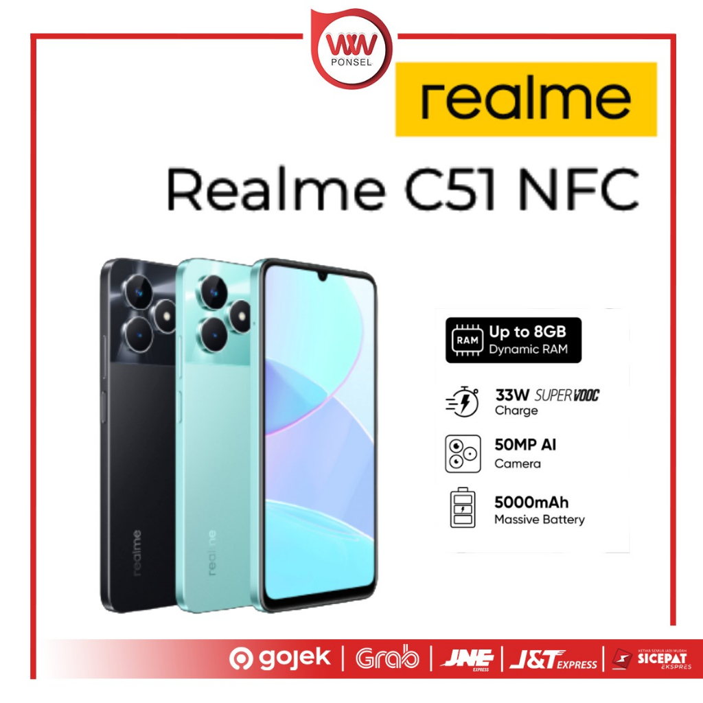 Jual Hp Realme C51 NFC Ram 4GB Internal 128GB Garansi Resmi | Shopee ...