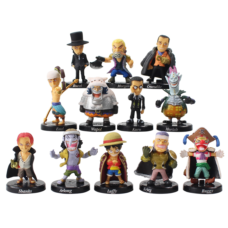 Jual Figure One piece Luffy Zoro Shanks Set isi 12 pcs Cake Topper ...