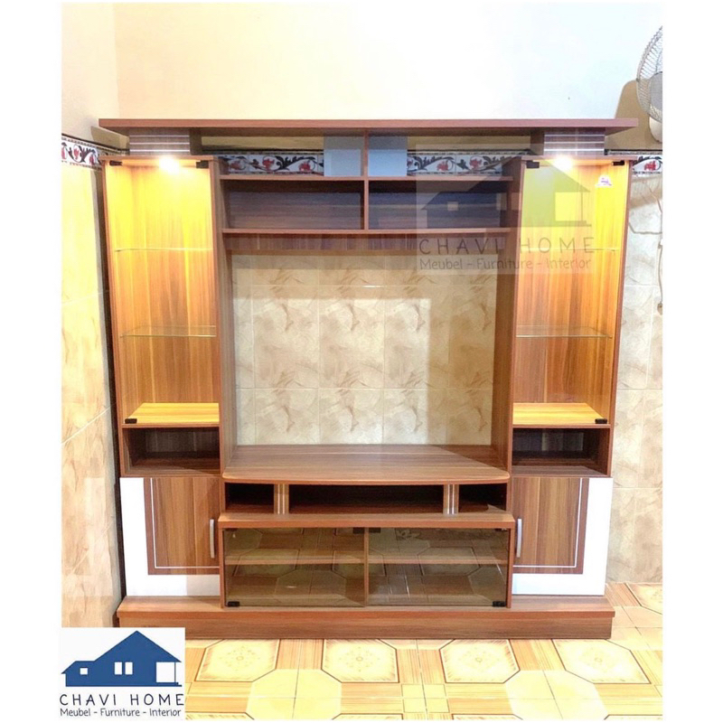 Jual wall unit buffet meja tv besar rak tv serbaguna buffet ruang tamu ...