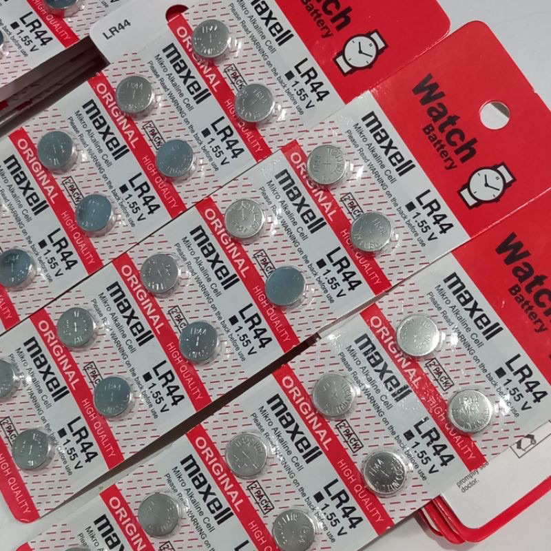 Jual Baterai Kancing / Baterai Maxell LR44 Hearing Aid Battery / Batrai Alat Bantu Dengar / AG13 ...