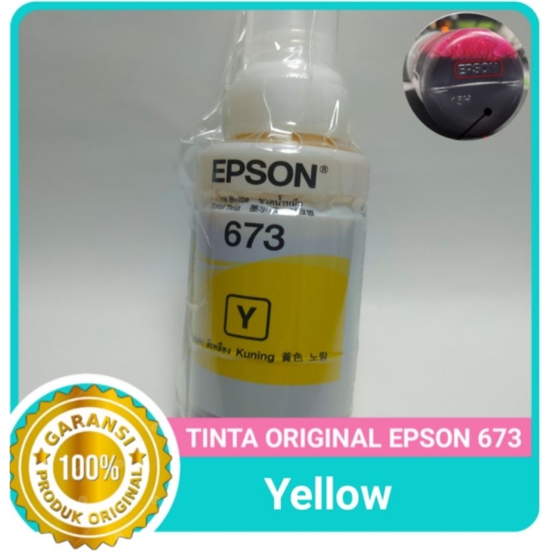 Jual Epson Ink 673 Yellow Tinta original L800 L805 L850 L1800 | Shopee Indonesia