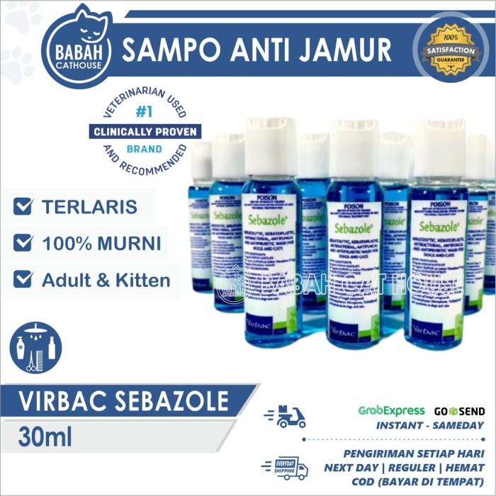 Jual SEBAZOLE Shampo Kucing Anti Jamur Sampo Anjing Obat Shampoo Virbac ...