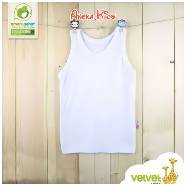Jual Singlet Putih Polos Velvet Junior - KAOS DALAM ANAK | Shopee Indonesia
