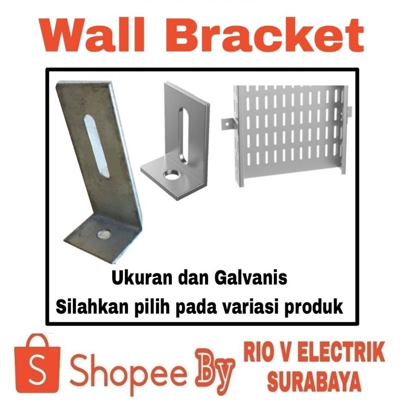 Jual Wall Bracket Tinggi 50mm 100mm electro dan Hotdip Penahan Tray ...