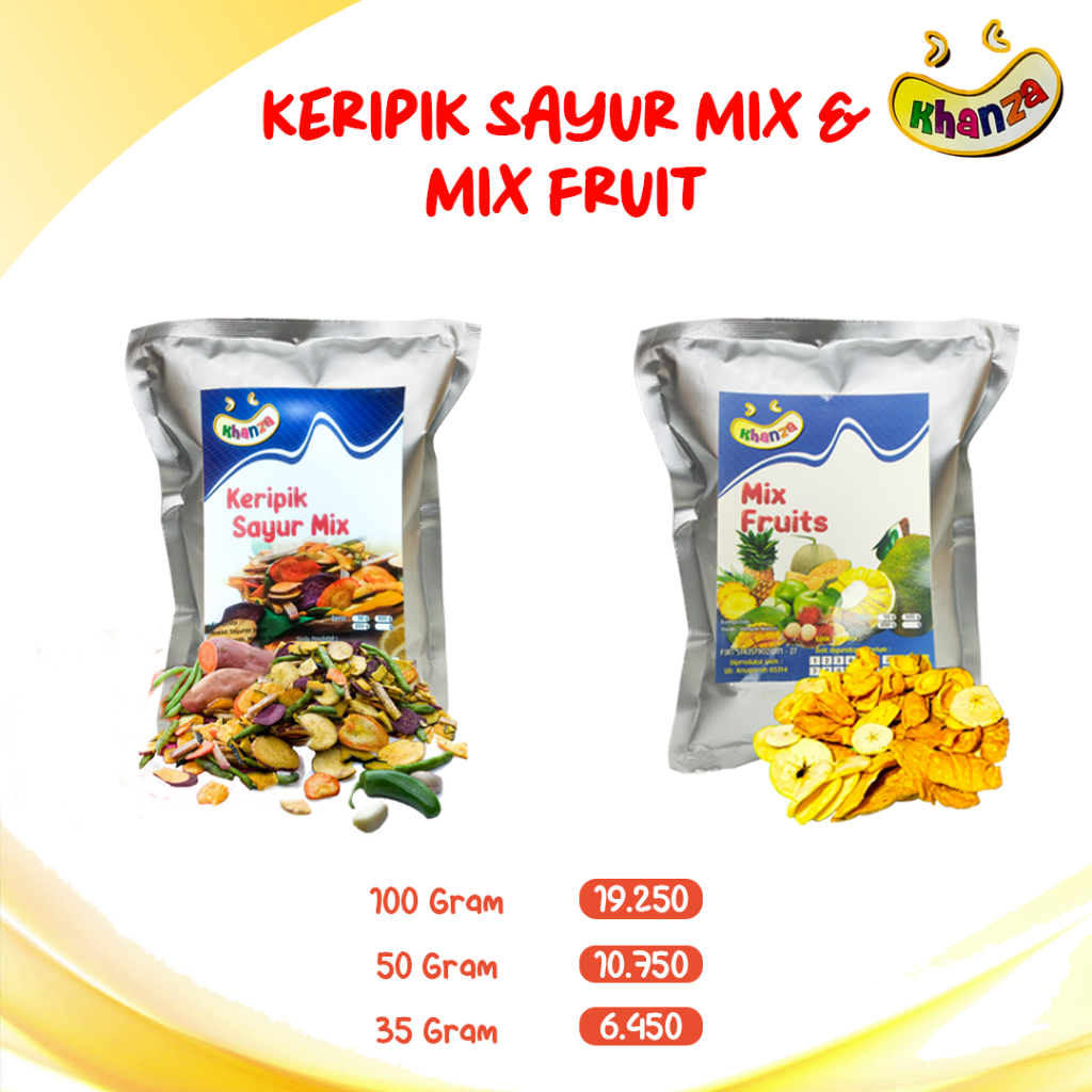 Jual Keripik SAYUR MIX SUPER Premium Quality MIX FRUIT 35 50 100 Gram ...