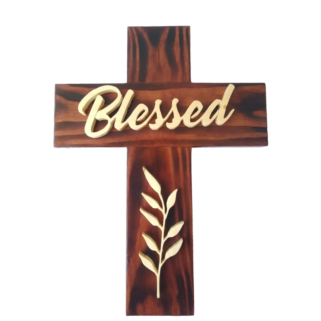 Jual hiasan dinding rohani kristen/katolik salib gantung dengan tulisan ...