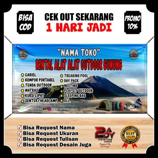 Jual Spanduk Banner Backdrop Rental Alat Alat Outdoor Gunung Bisa ...
