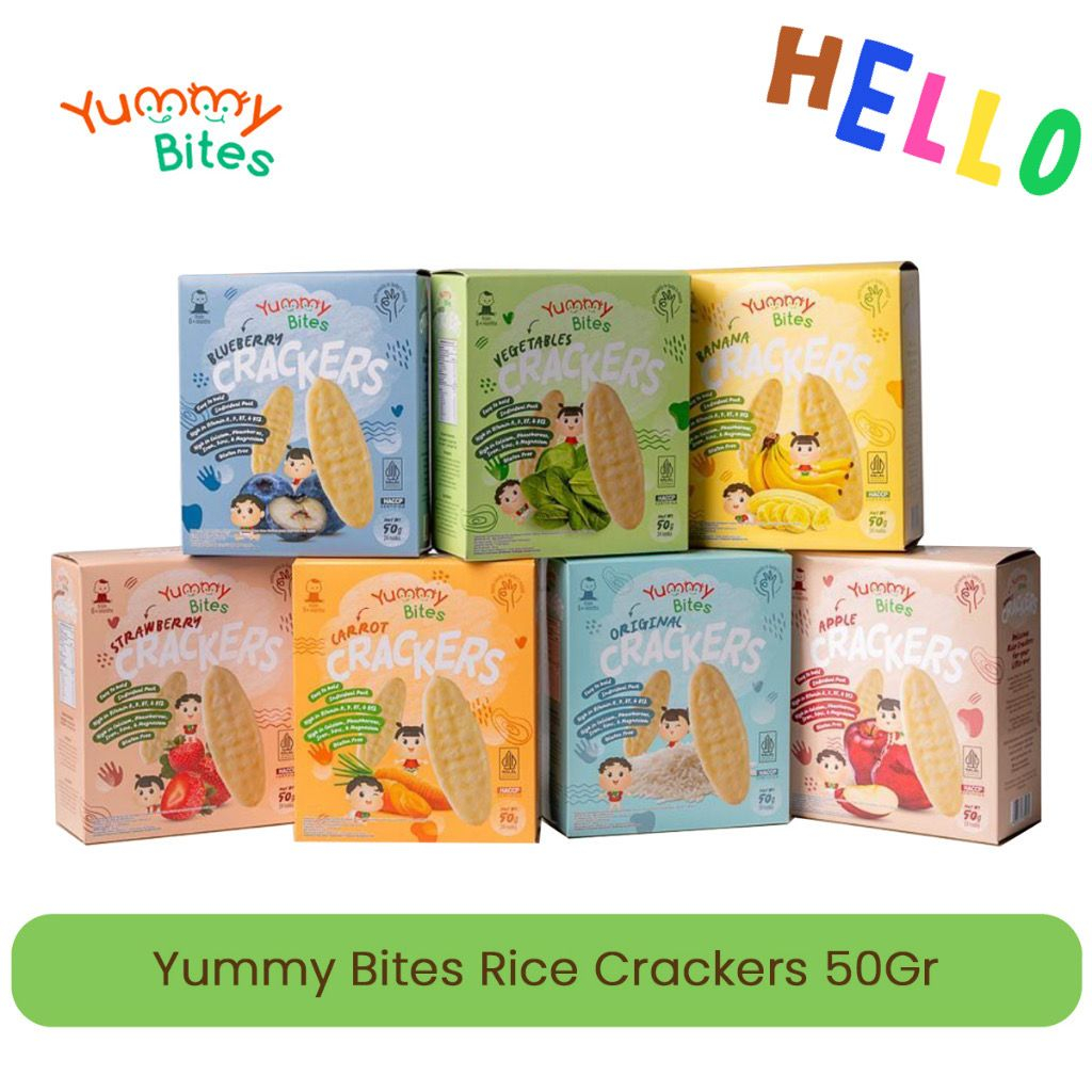 Jual YUMMY BITES Baby Rice Cracker Crackers 50gr 50 gr / Snack Bayi ...
