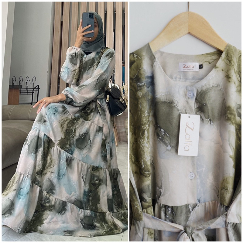 Jual LEONI dress by ZALFA OUTFIT / dress bunga | Shopee Indonesia